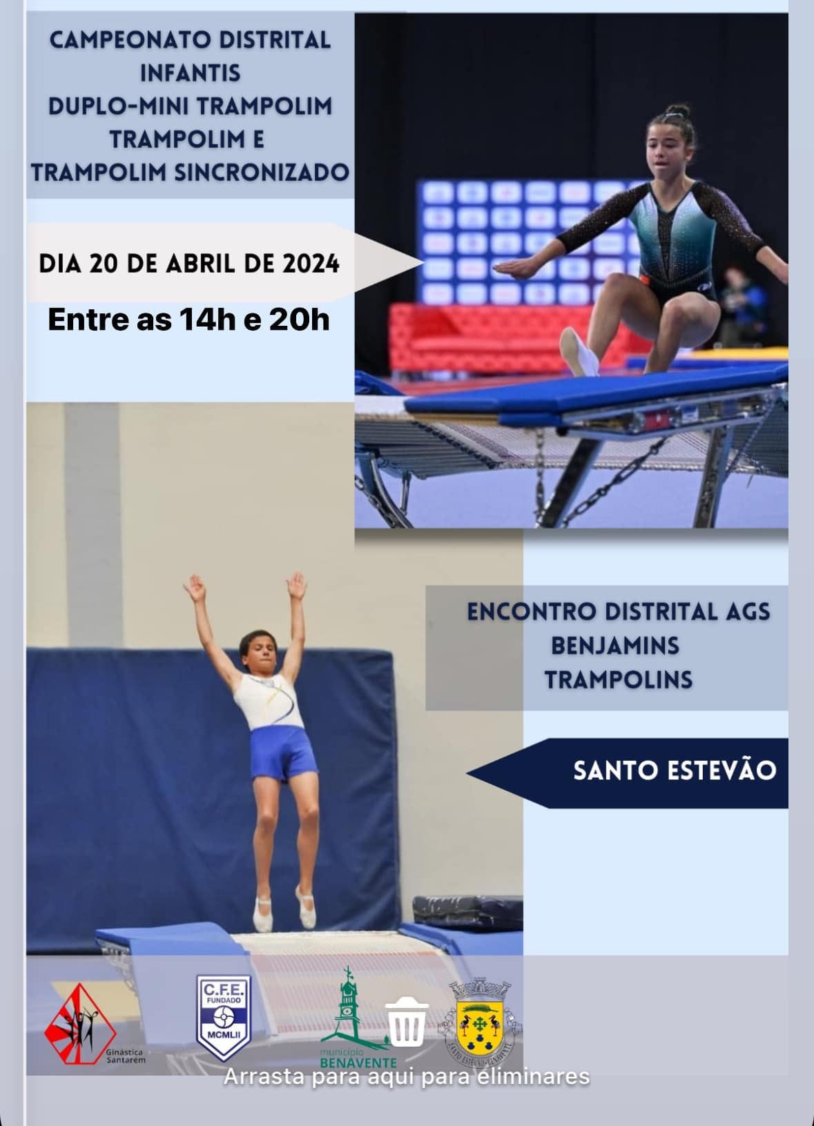 CFE | Campeonato Distrital Infantis Duplo-Mini Trampolim, Trampolim e ...
